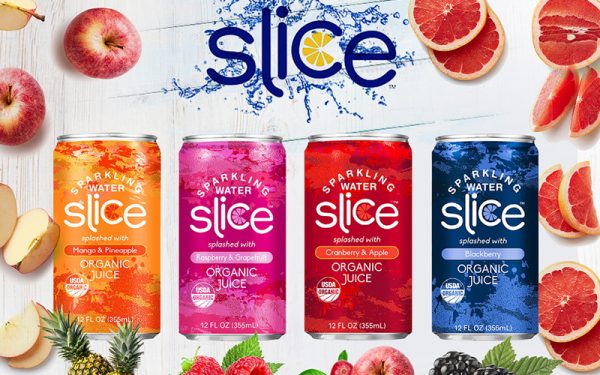 Slice delivers sparkling water splashed with organic fruit juice ...