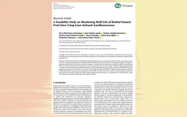 A feasibility study on monitoring shelf life of bottled natural fruit ...